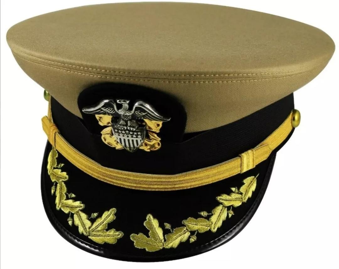 US Navy Commander or Captain Hat, United States Khaki - Etsy
