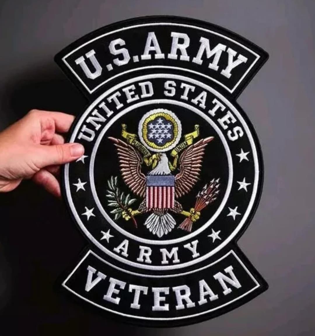 US ARMY Veteran Large Back Patch for Custom Vest - Etsy
