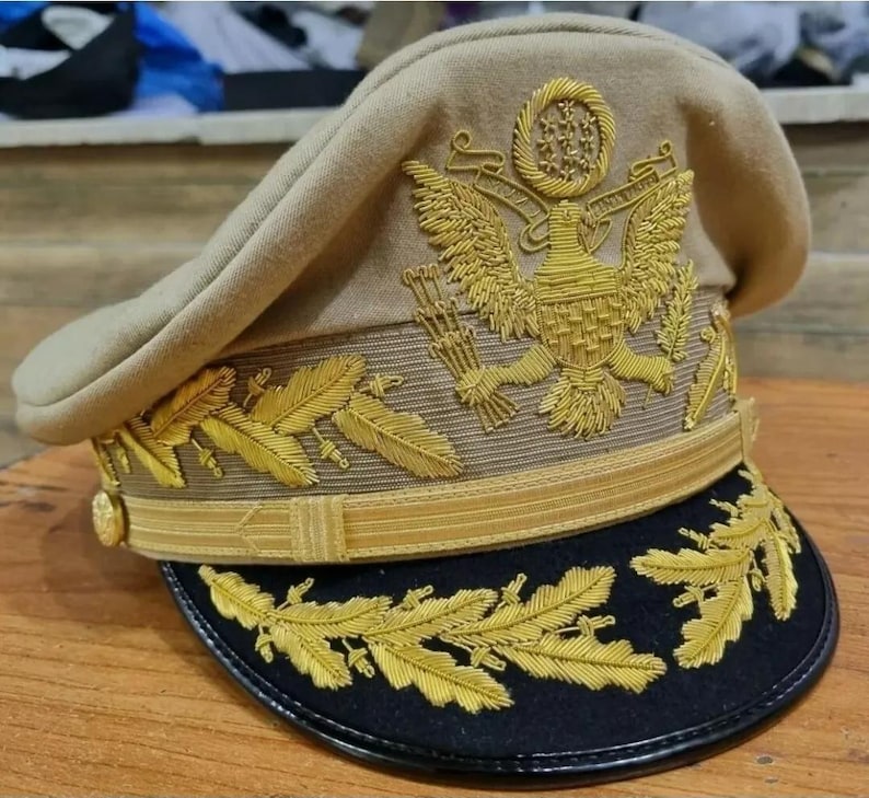 US Army Peak Cap General Douglas Macarthur's Uniform Military Khaki Hat - Etsy Australia