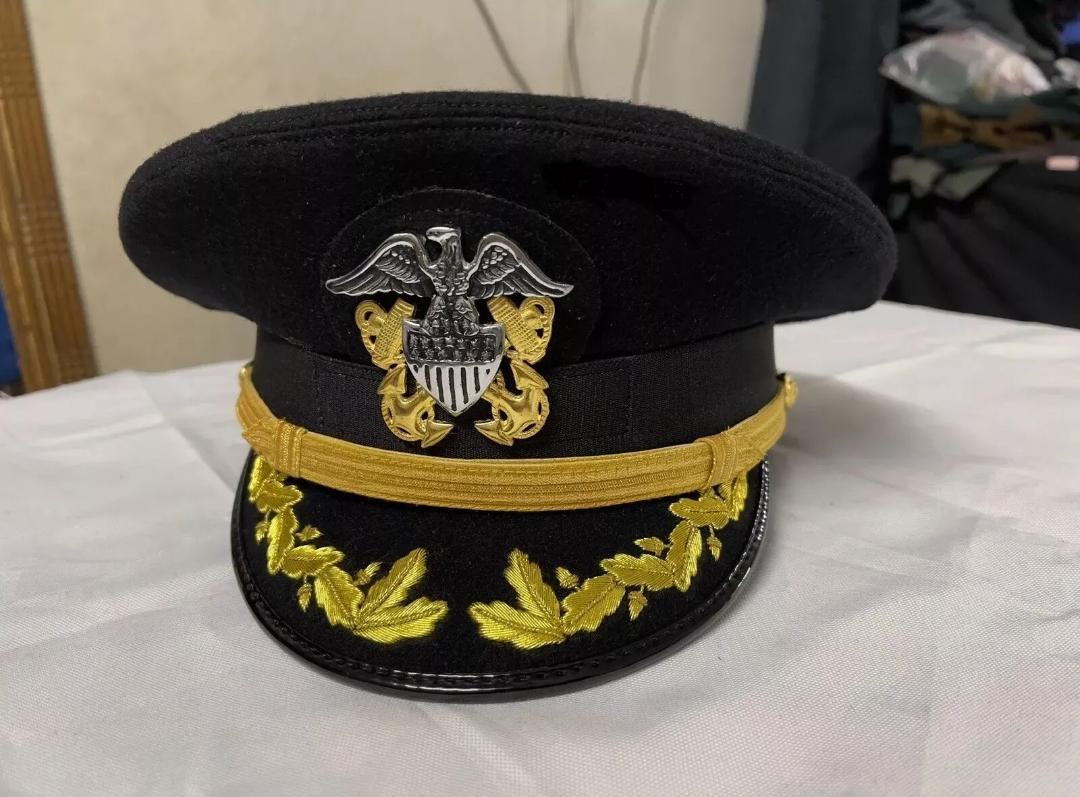 US Navy Officer Commander Visor Cap, Military Reproduction - Etsy
