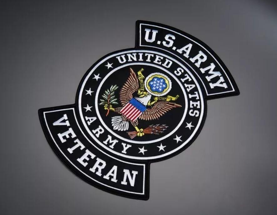 US ARMY Veteran Large Back Patch for Custom Vest - Etsy