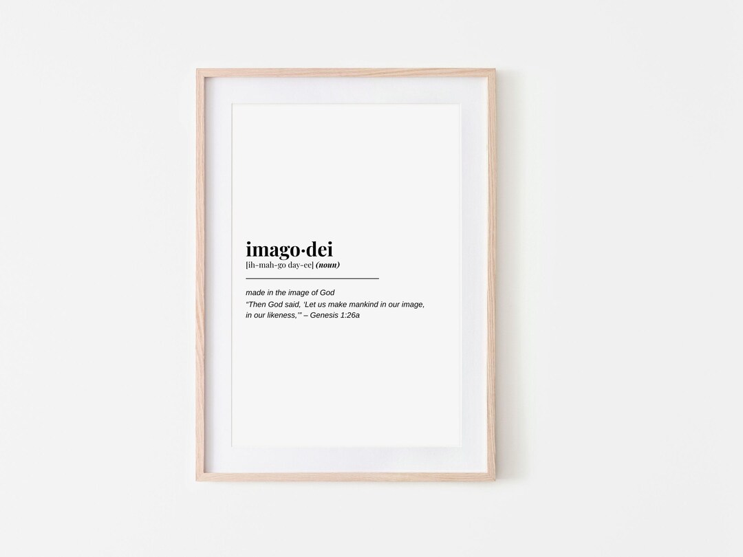 Imago Dei Print | Christian Definition Art, Identity in Christ ...