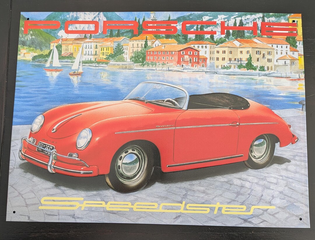 Porsche 356 Speedster Metal Sign, 12 X 16 - Etsy
