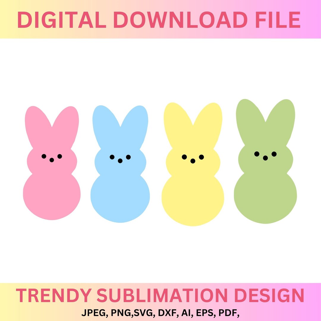 Peeps Clipart, Easter Peeps Clipart, Easter Bunny Peeps, Easter ...