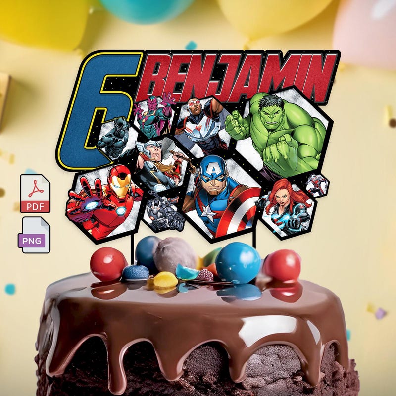 Avengers Cake Topper - Etsy