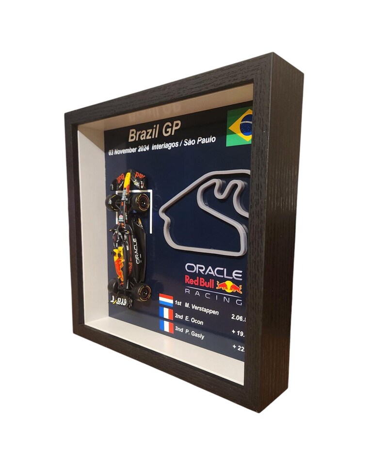 Cadre F1 3D Redbull Max Verstappen Interlagos 2024 - Etsy