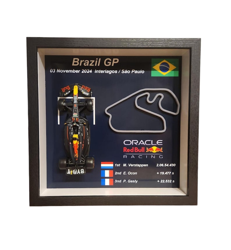 F1 3D Frame Redbull Max Verstappen Interlagos 2024 - Etsy