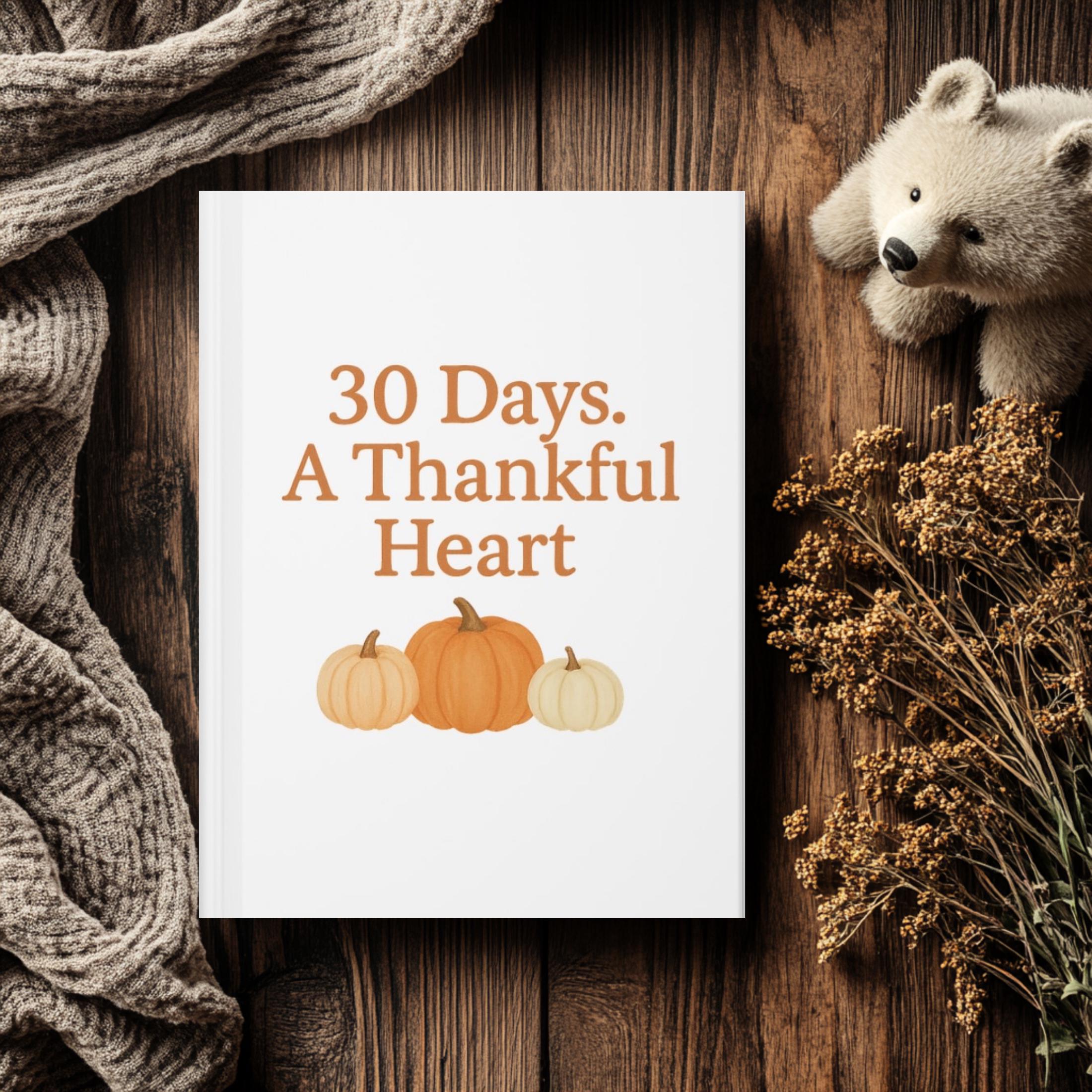 Fall Gratitude Thanksgiving Journal, 30 Days Thankfulness Notebook ...