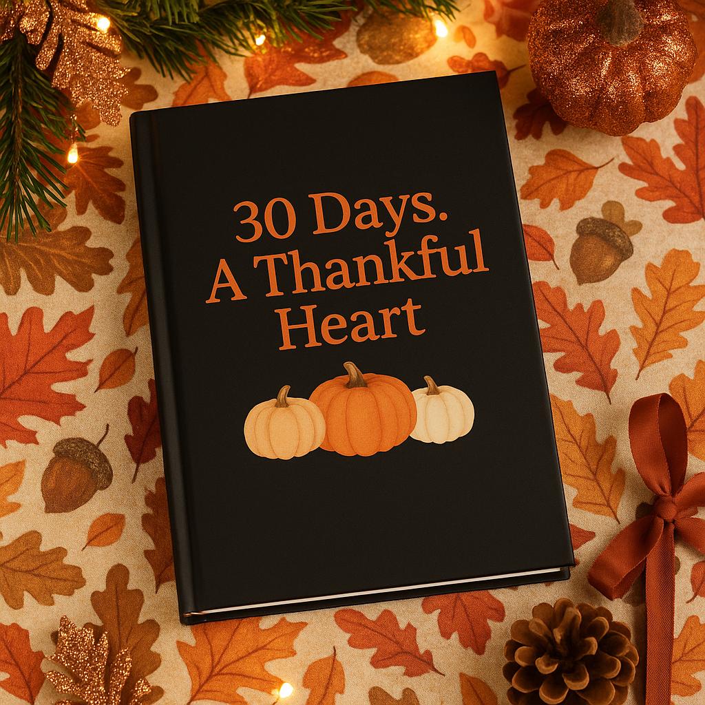 Fall Gratitude Thanksgiving Journal, 30 Days Thankfulness Notebook ...