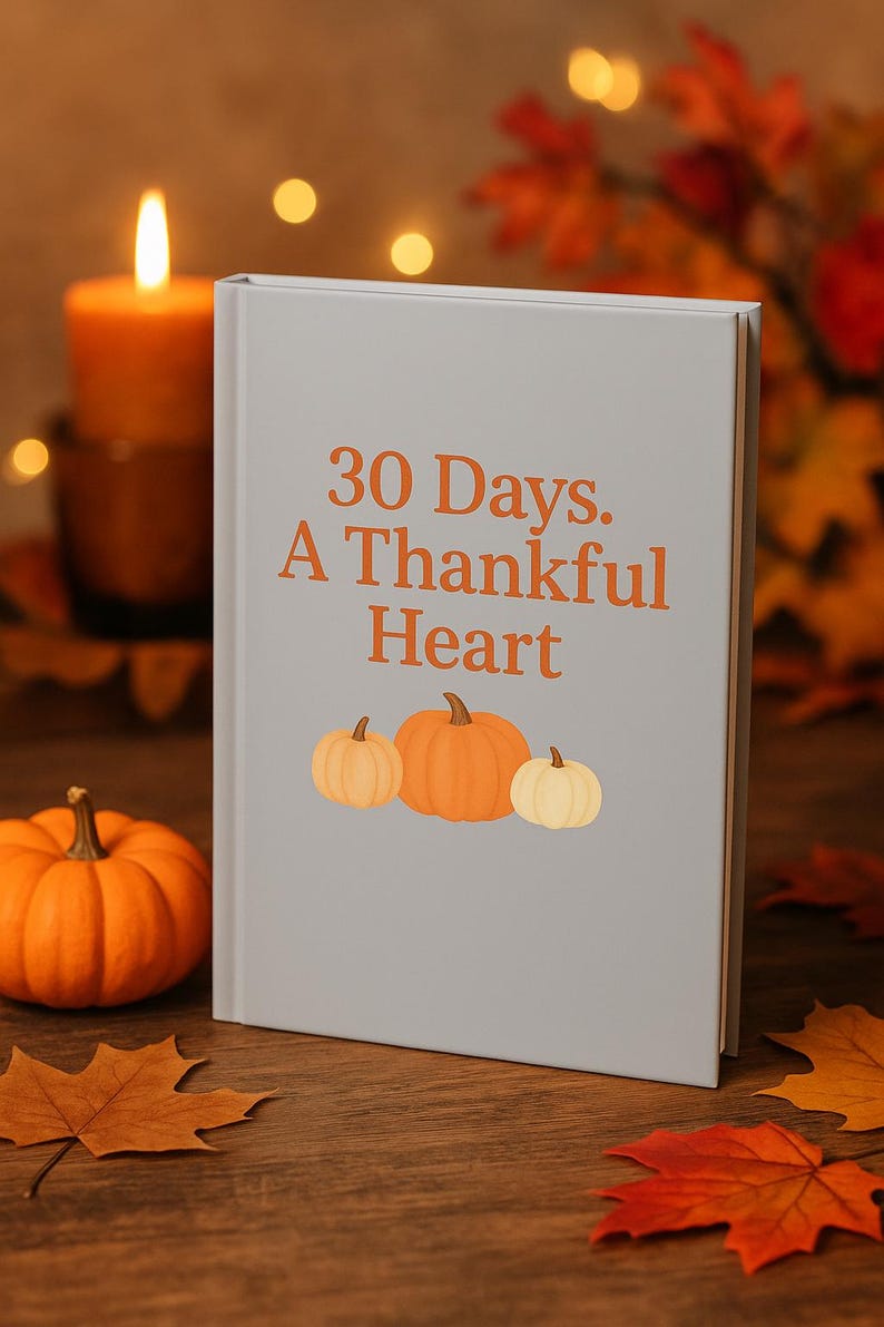 Fall Gratitude Thanksgiving Journal, 30 Days Thankfulness Notebook ...