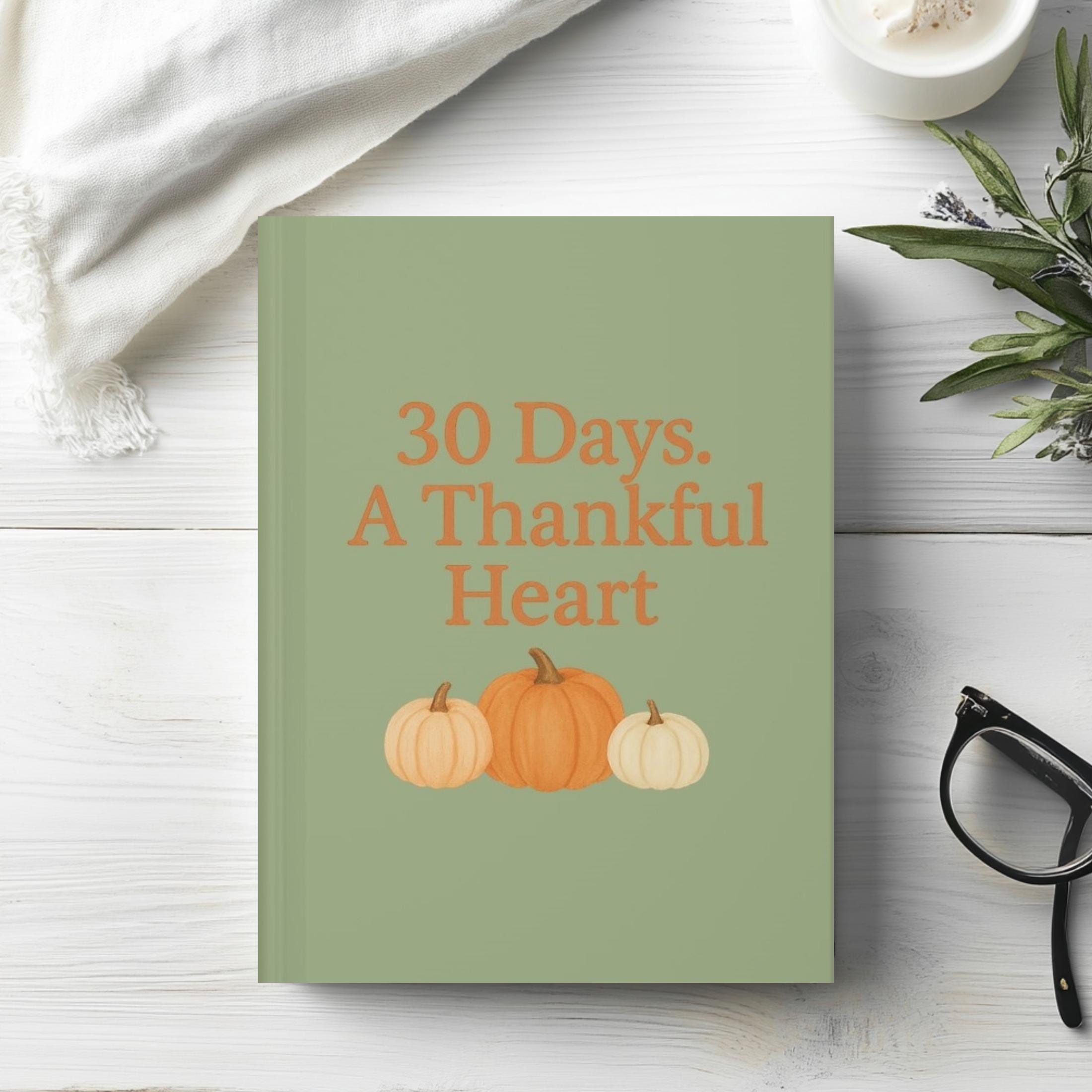 Fall Gratitude Thanksgiving Journal, 30 Days Thankfulness Notebook ...
