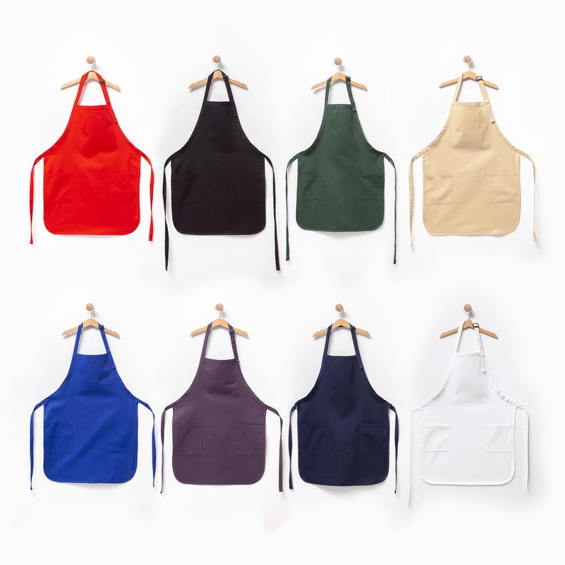 Personalized Logo Apron With Pockets: Custom Print Chef Apron - Etsy