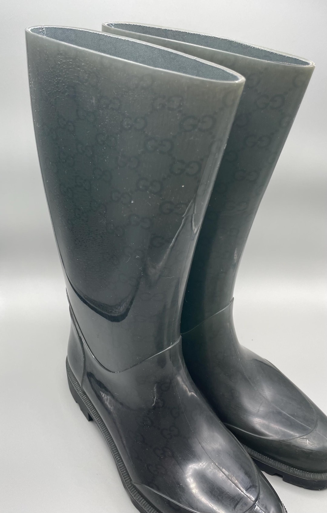 Vintage Gucci GG Monogram Rain Boots, Frida Giannini Era, Size EU 41 ...
