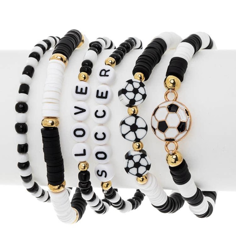 Soccer Stretch Bracelet - Etsy