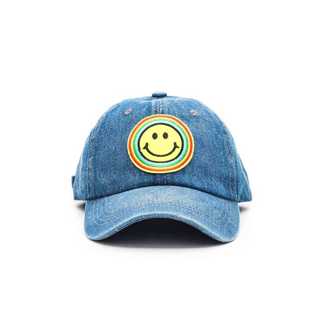 Rainbow Smiley Face Denim Cap Fun Casual Hat for Summer Style - Etsy