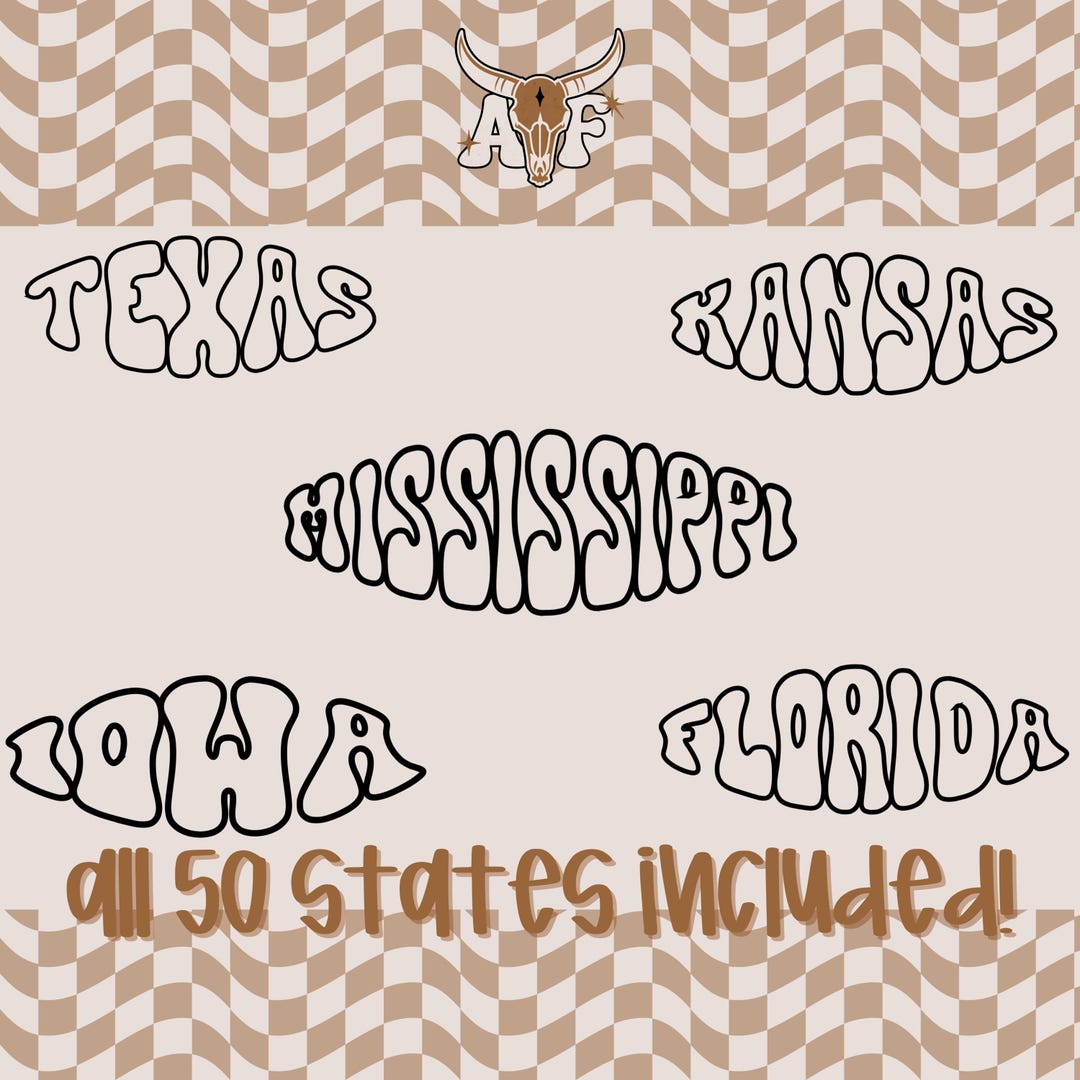 50 States Bundle PNG Files - Etsy