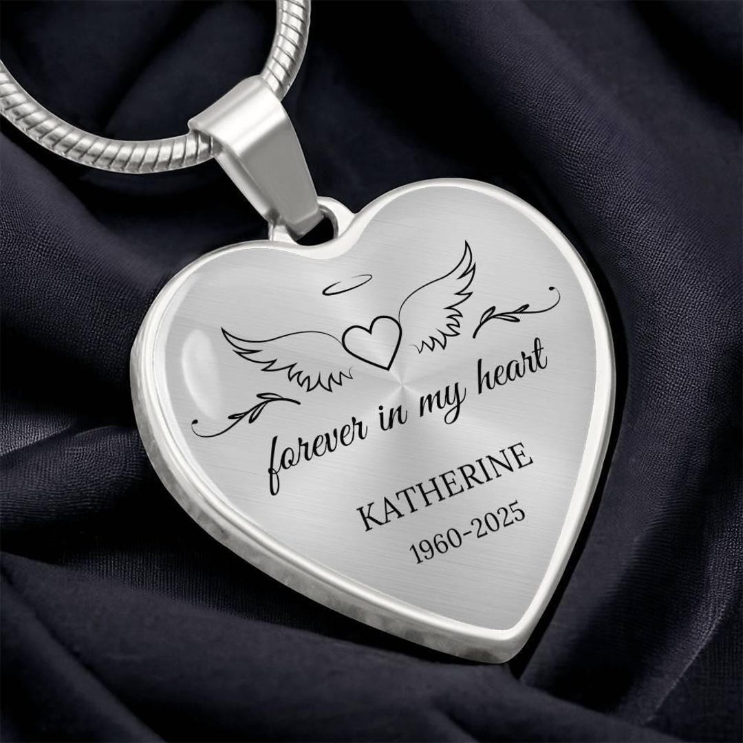 Memorial Custom Pendant Personalized Tribute Jewelry Gift Loss Keepsake ...