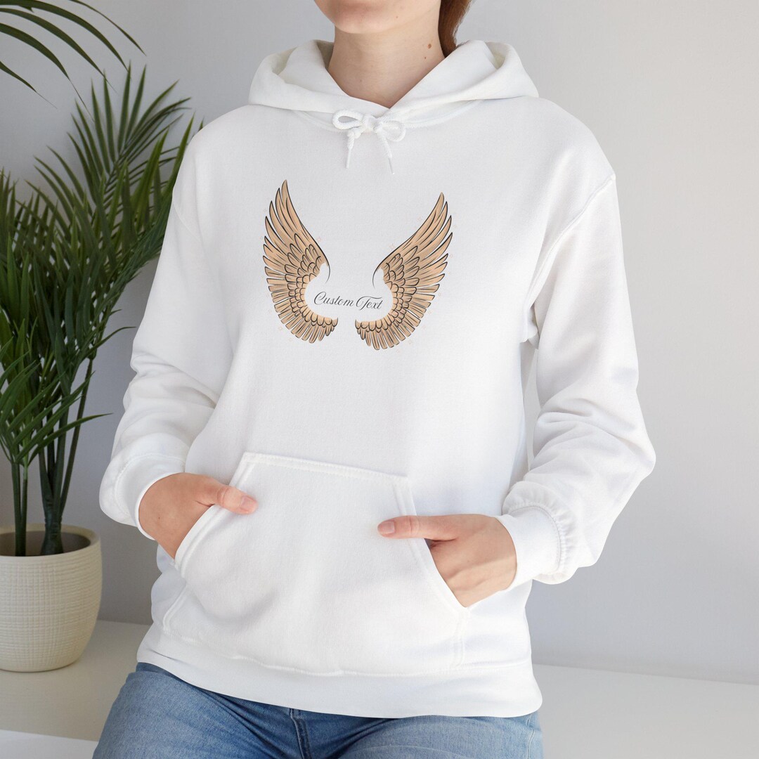 Custom Angel Wings Hoodie - Personalized Christian Sweatshirt ...