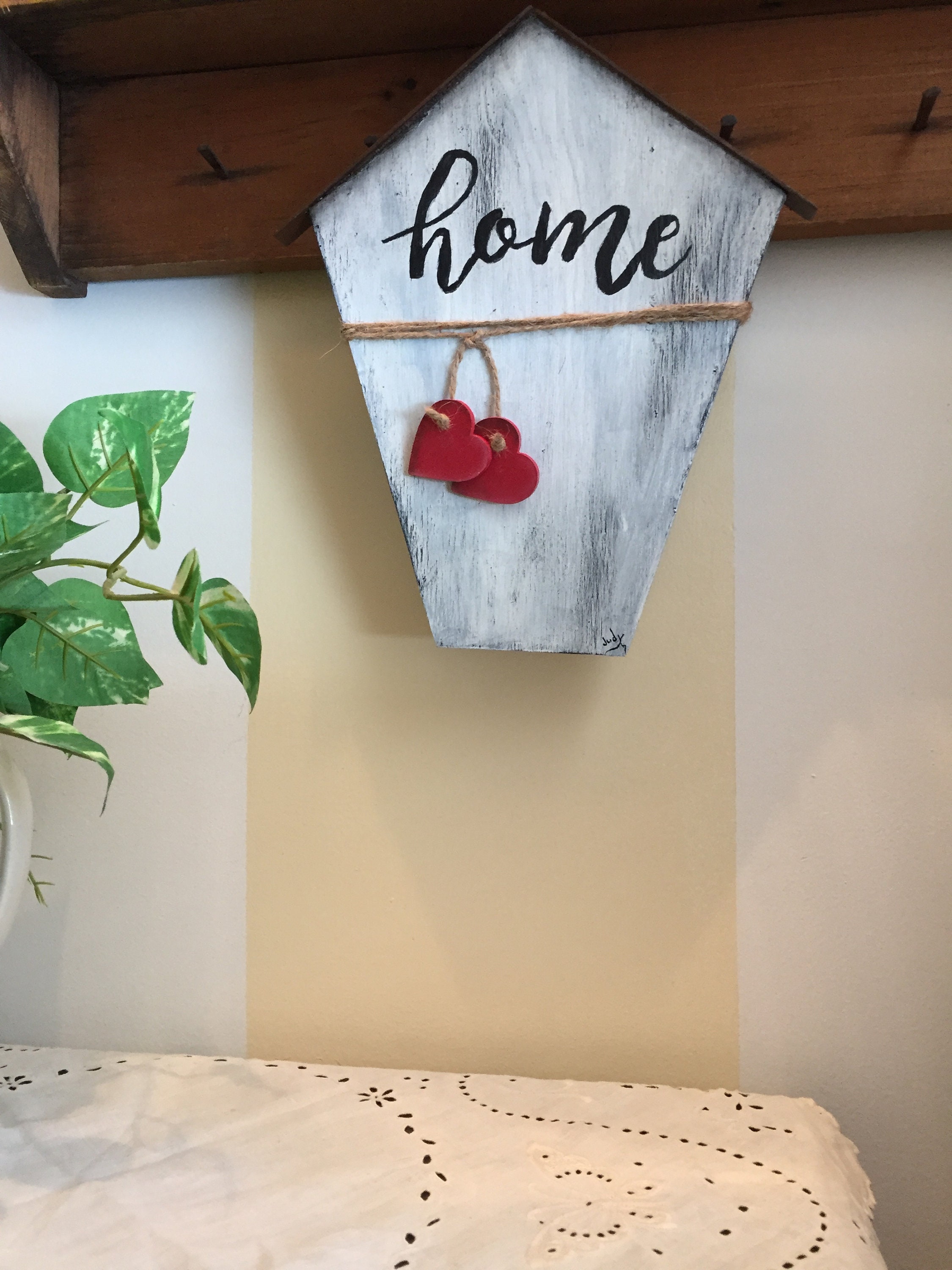 Farmhouse Wood House Sign, Hand Painted, Wall Hanging, - Etsy