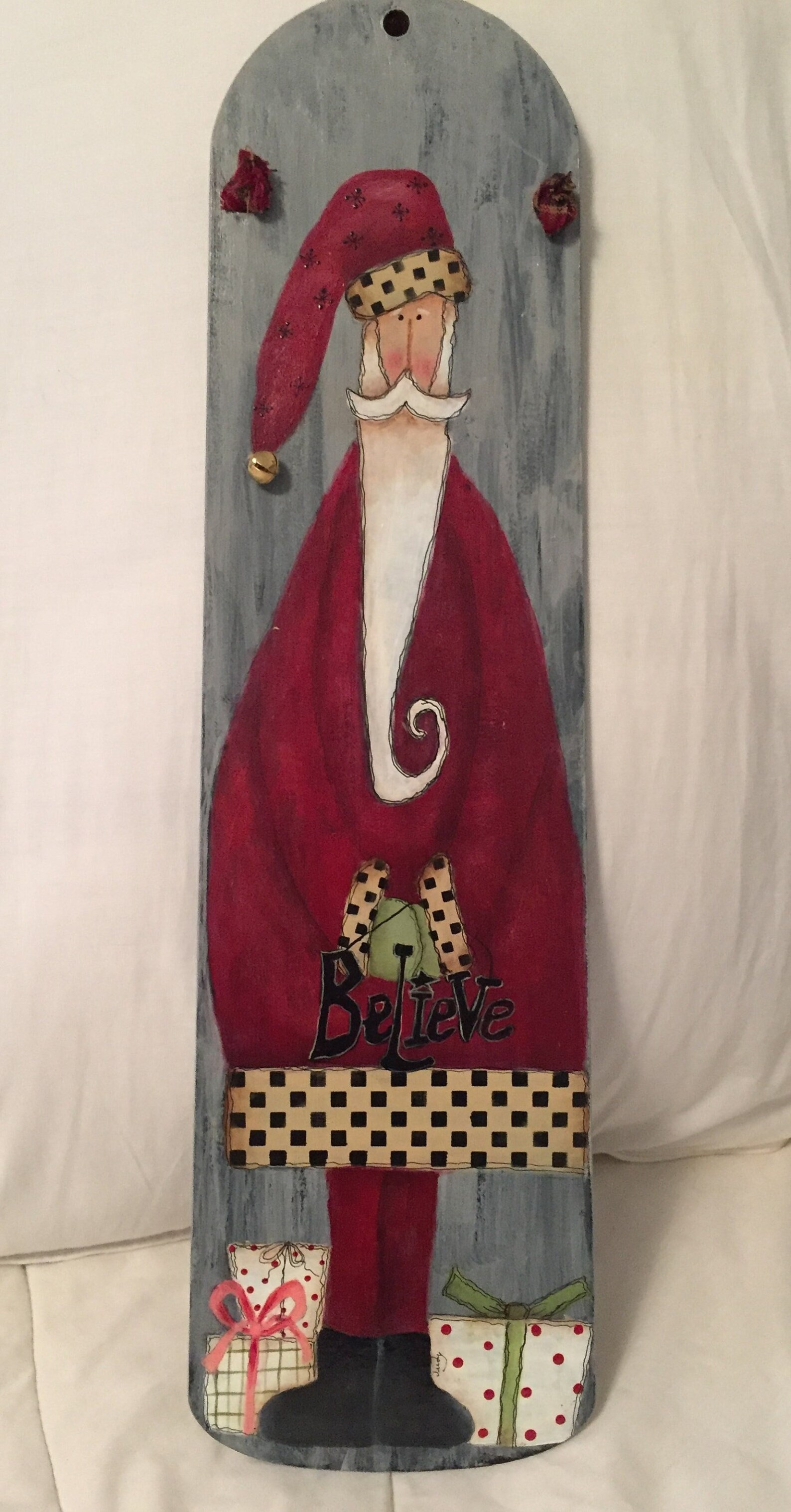 Santa Fan Blade, Hand Painted - Etsy