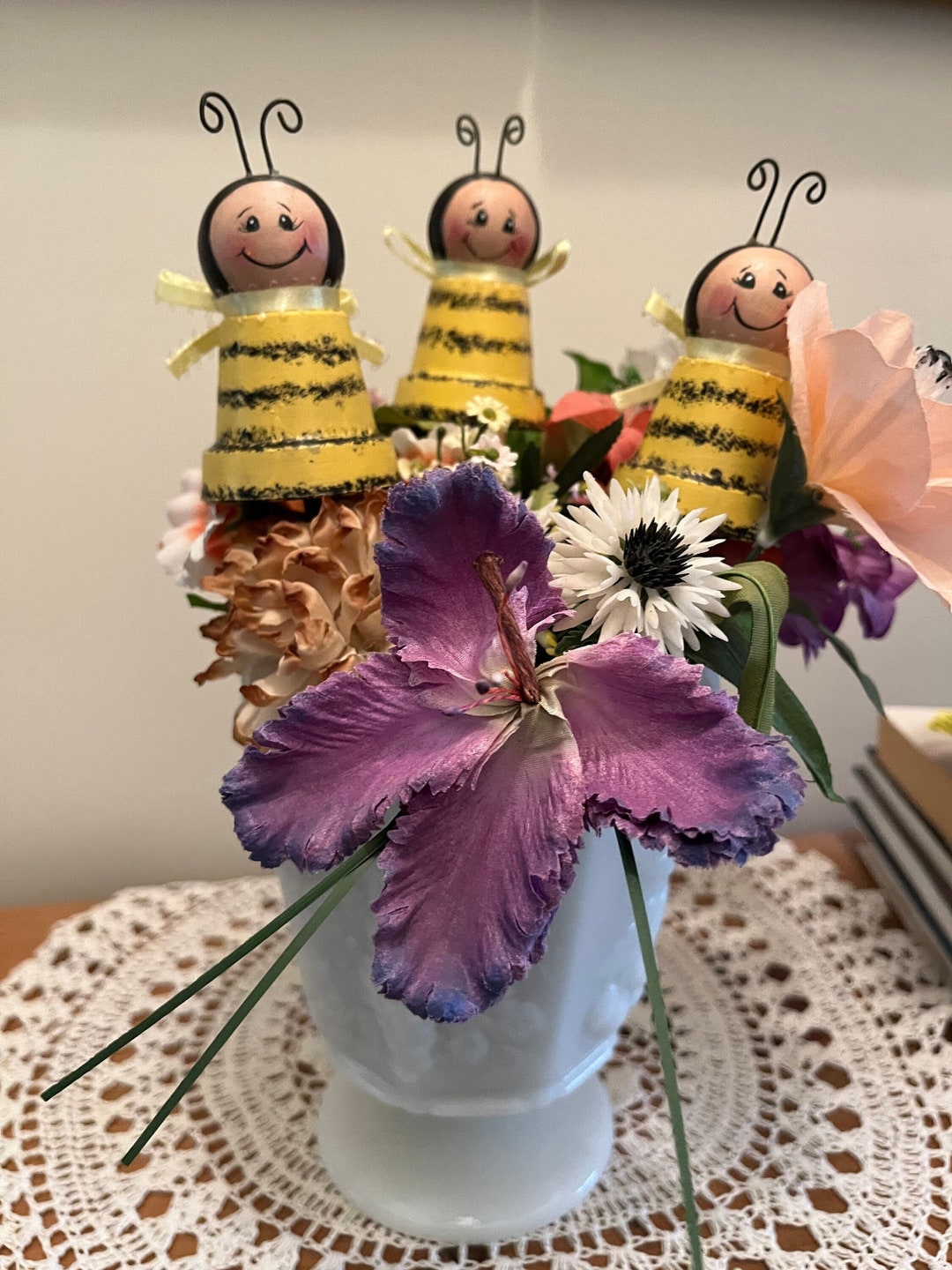 Bumble Bee, Hand Painted, Plant Poke - Etsy