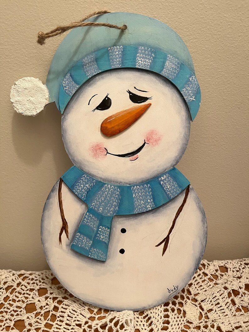 Snowman Ornament, Hand Painted - Etsy