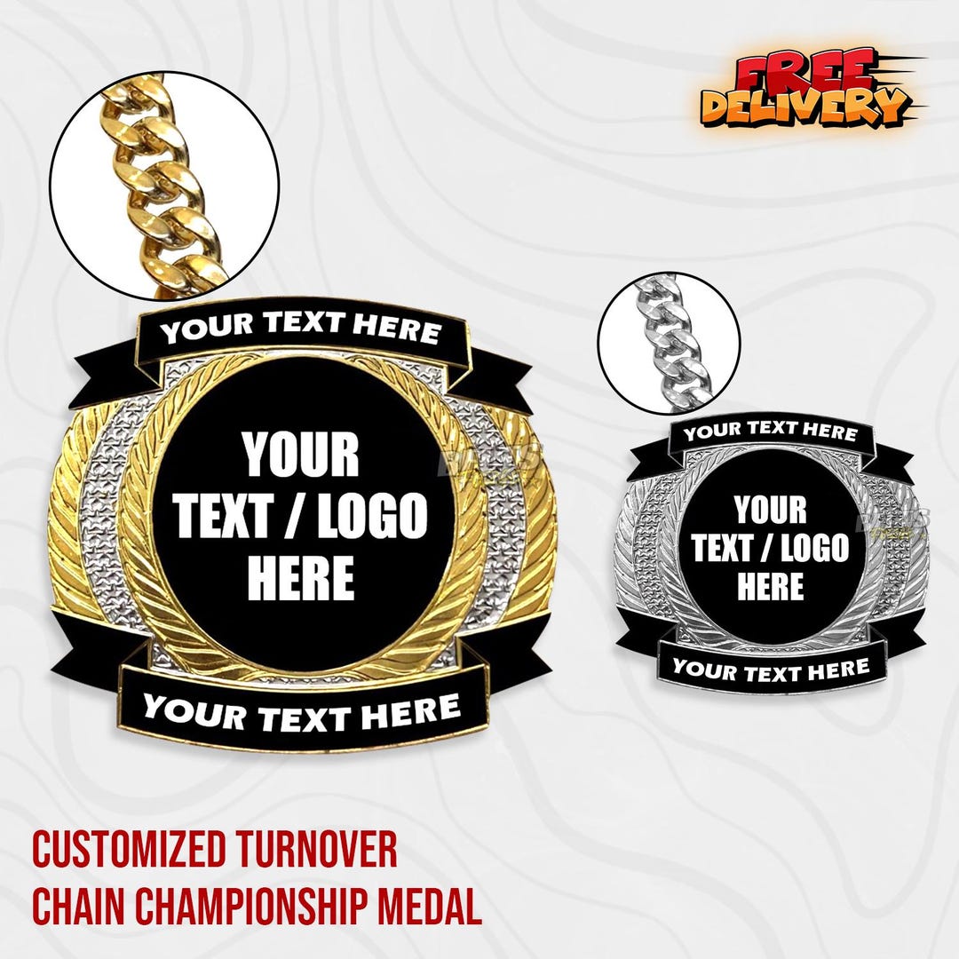 Custom Championship Turnover Chain Medal | Personalized Fantasy ...
