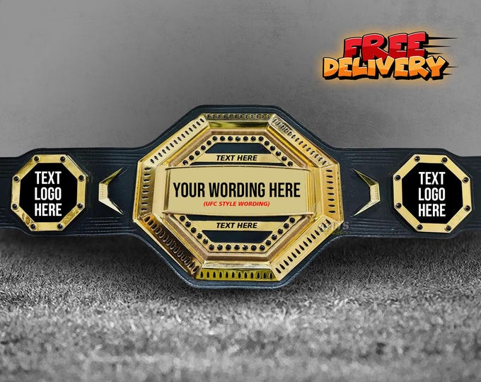 Custom UFC Championship Title Belt | Personalized MMA Ultimate Fighting ...