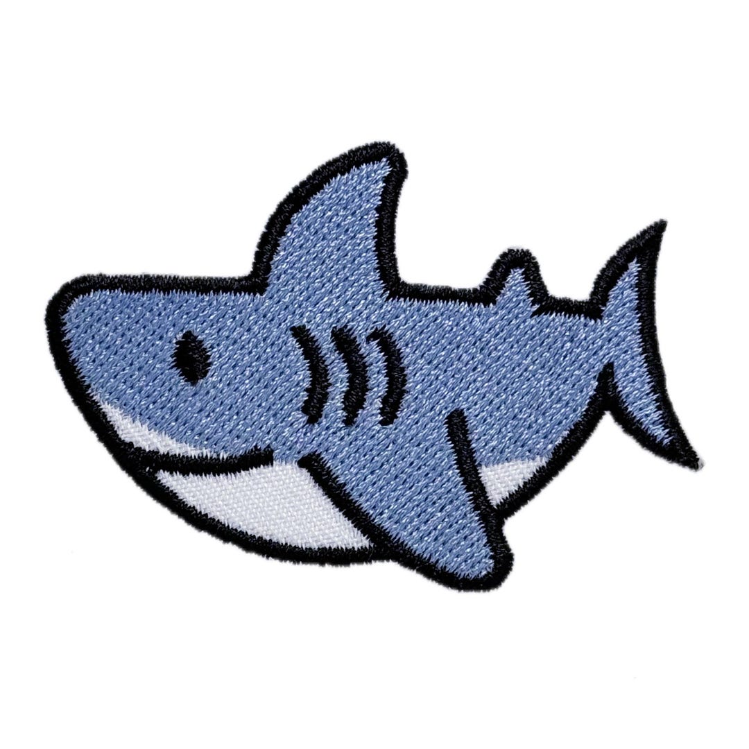Cute Shark Iron on Patch Badge Sewing Clothes Applique Iron on Patches ...