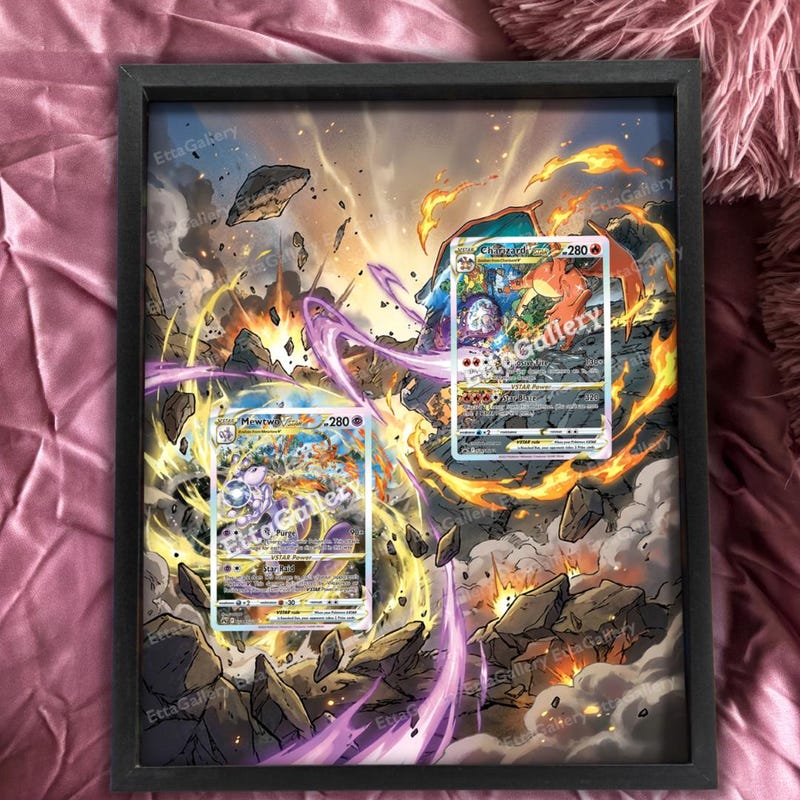 Charizard Vs Mewtwo Card - Etsy