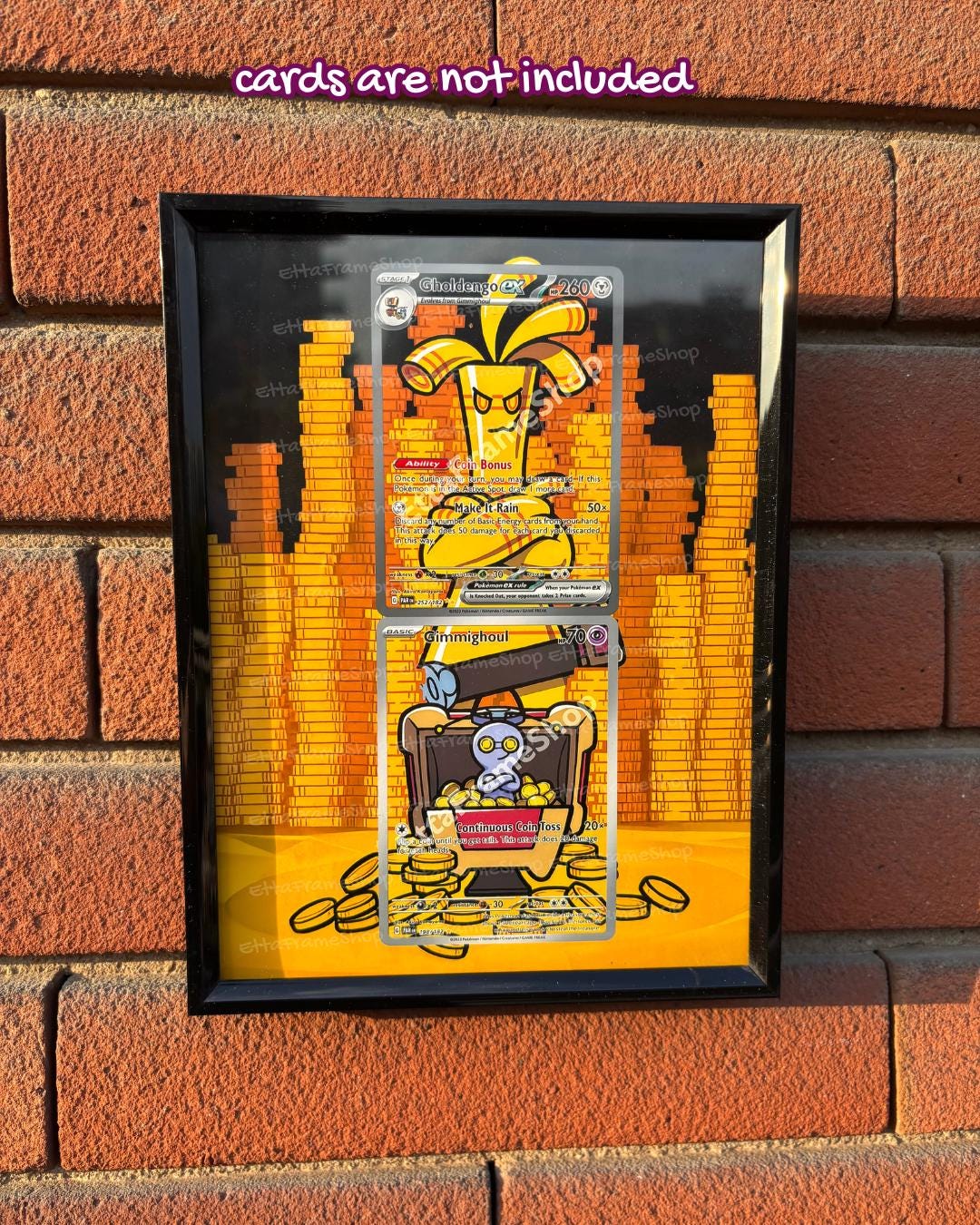 Gholdengo Ex and Gimmighoul From Paradox Rift Extended Pokémon Frame - Etsy