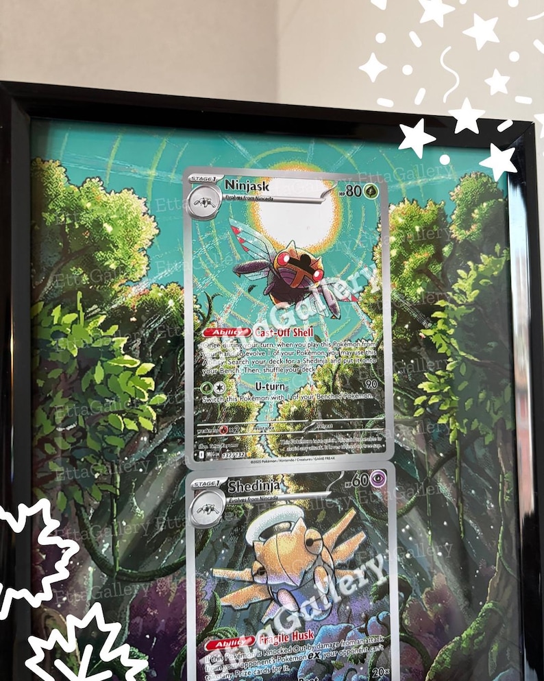 Ninjask and Shedinja From Mega Evolution Extended Pokémon Frame - Etsy