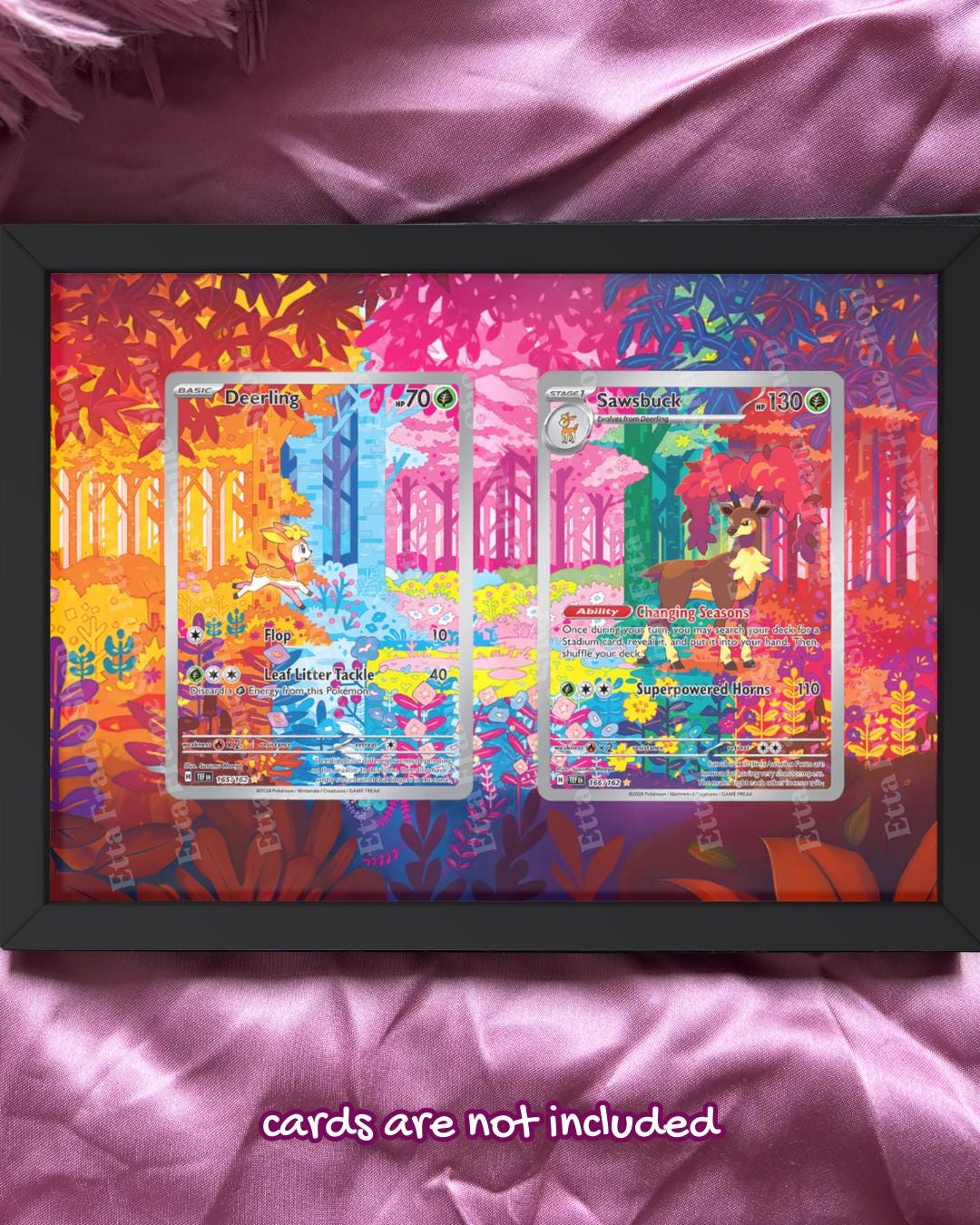 Deerling & Sawsbuck From Temporal Forces Extended Pokémon Frame - Etsy