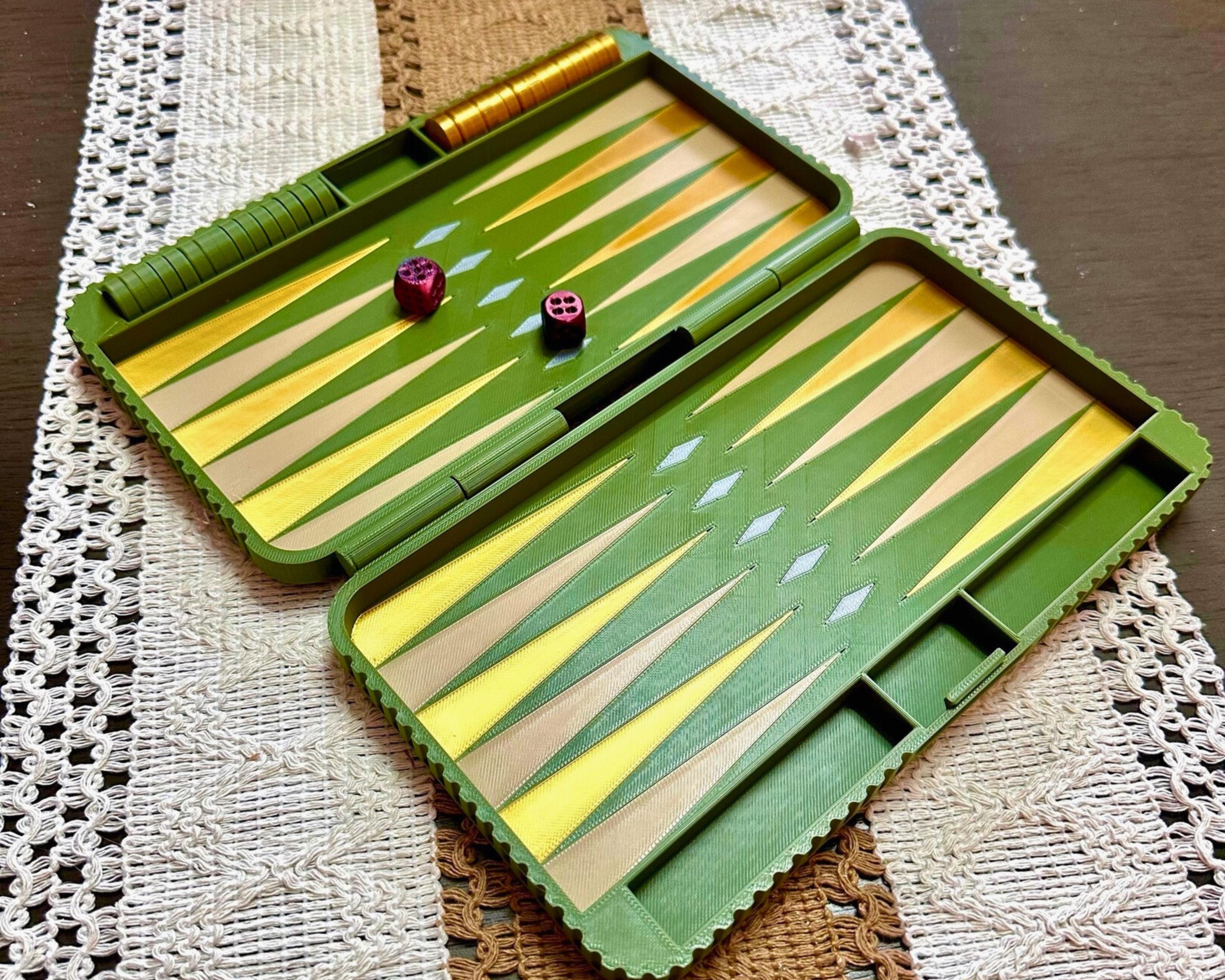 Mini Travel Backgammon Set – Portable Pocket Board Game, 3D Printed ...
