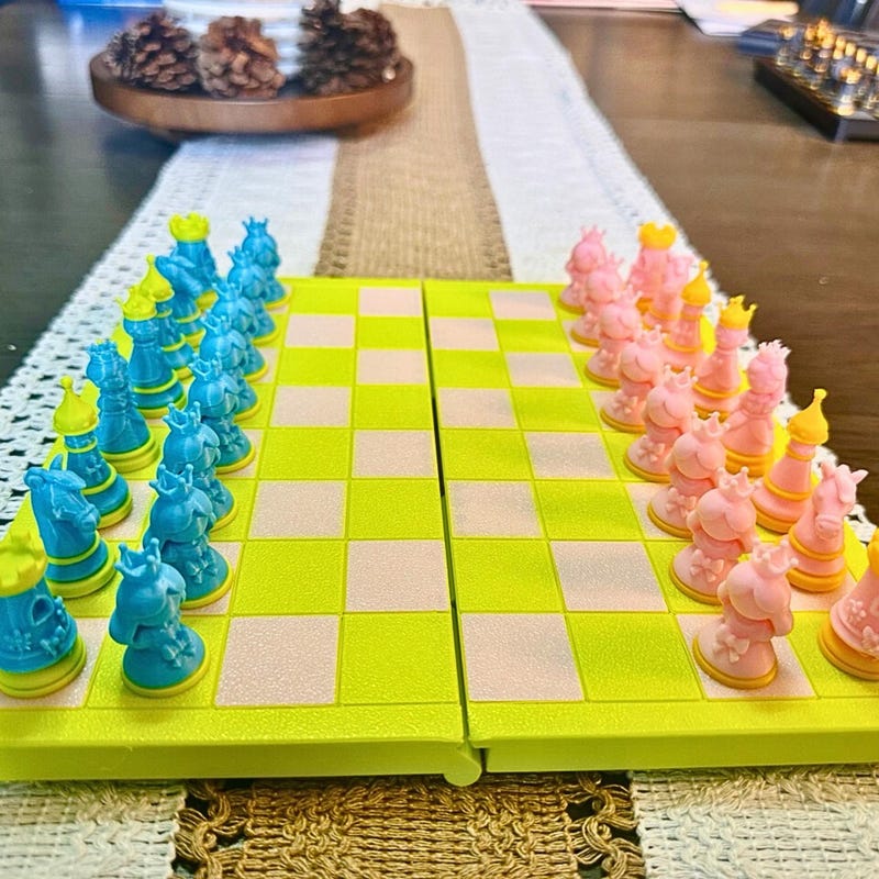 Pink Traveling Chess Set - Etsy