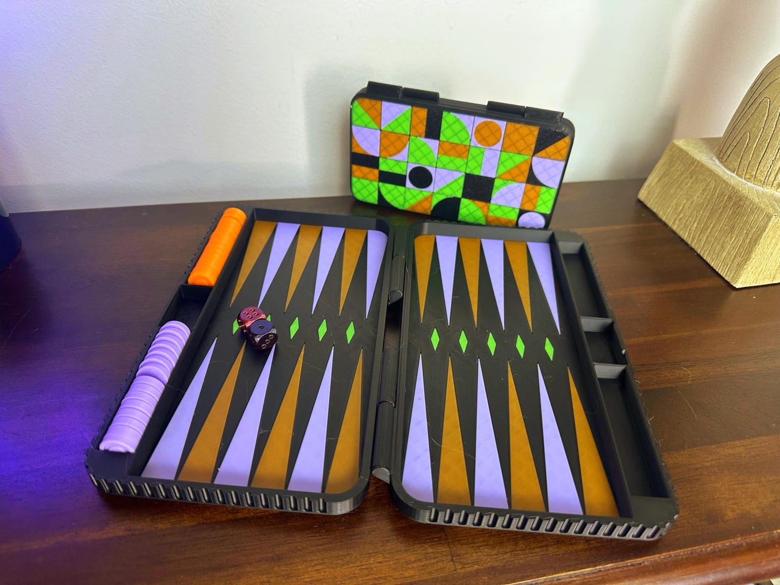 Halloween Backgammon Set – Spooky 3D Printed Travel Board Game, Unique ...