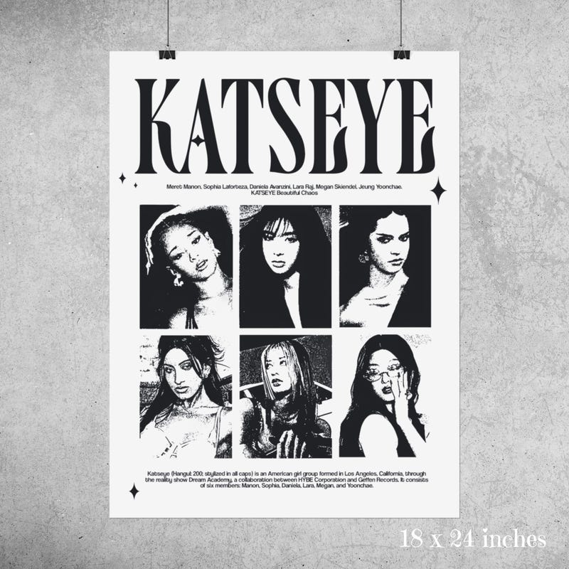 Blue Katseye Poster - Etsy