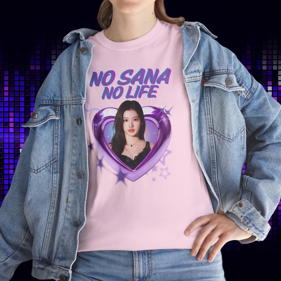 No Sana No Life Twice Kpop Graphic Tee - Unisex Heavy Cotton T-shirt ...