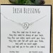 Irish Blessing Necklace Celtic Knot Necklace Sterling Silver - Etsy
