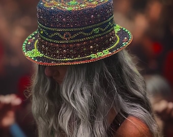 Lampshade Hat With LED Party Lights Gold Oriental Lamp Hat, Funny ...