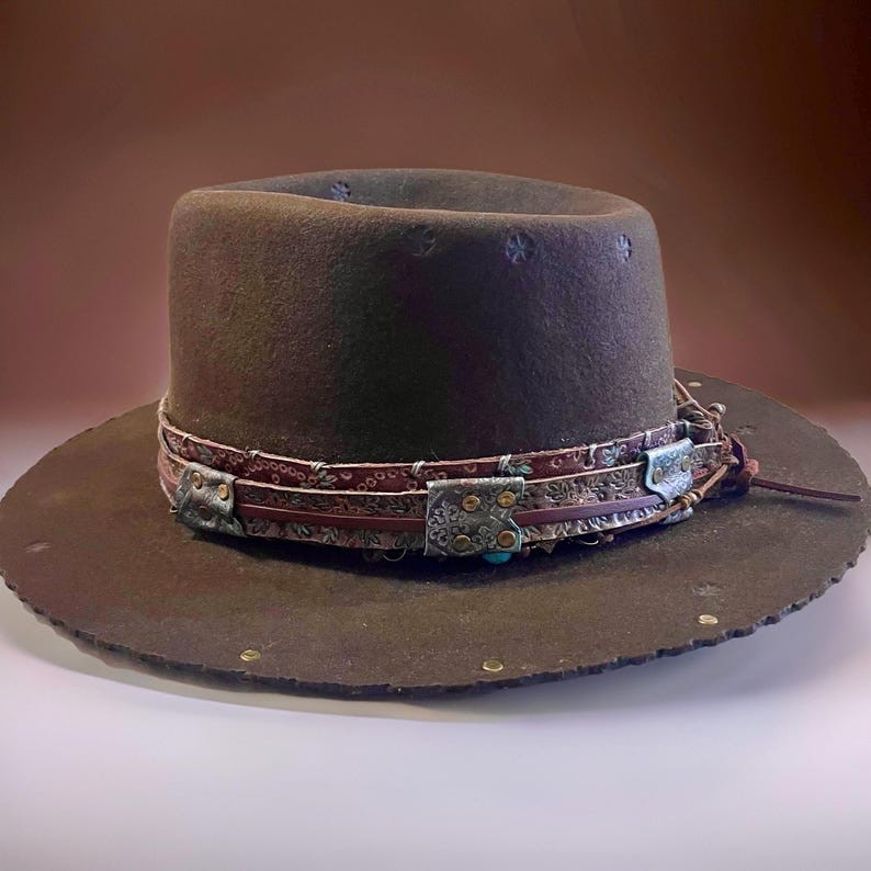 Vintage Style Felt Hat Fedora / Distressed Vintage Vibes - Etsy