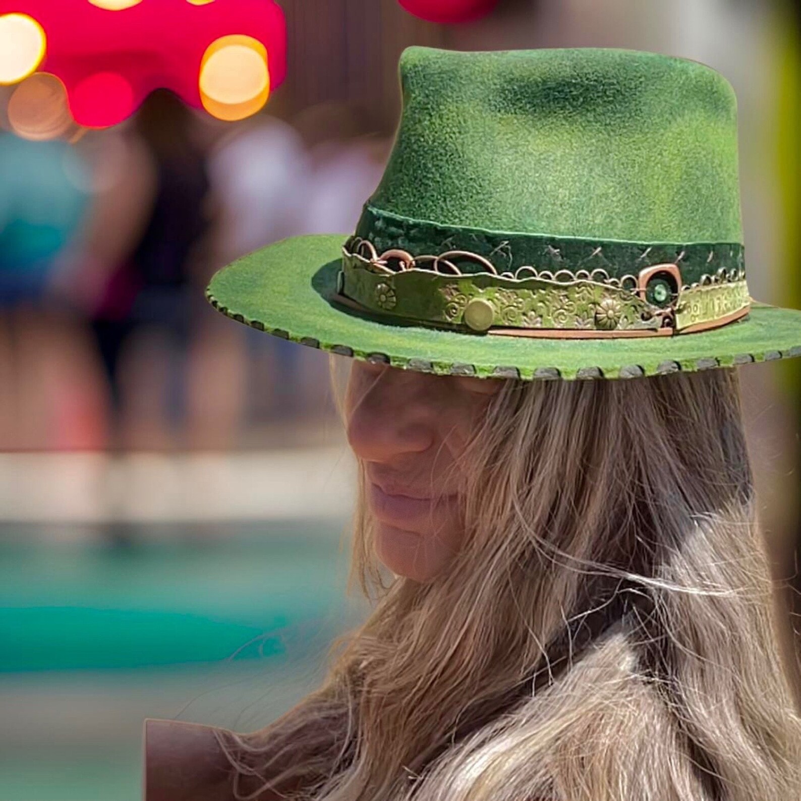 Distressed Felt Green Felt Hat Festival Hat - Etsy