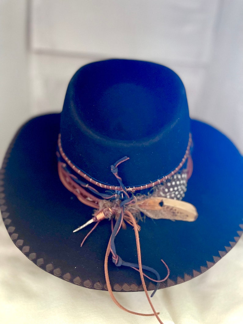 Western Weight Felt Hat Midnight Blue Felt Hat - Etsy