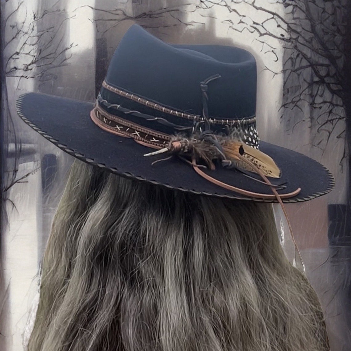 Western Weight Felt Hat Midnight Blue Felt Hat - Etsy