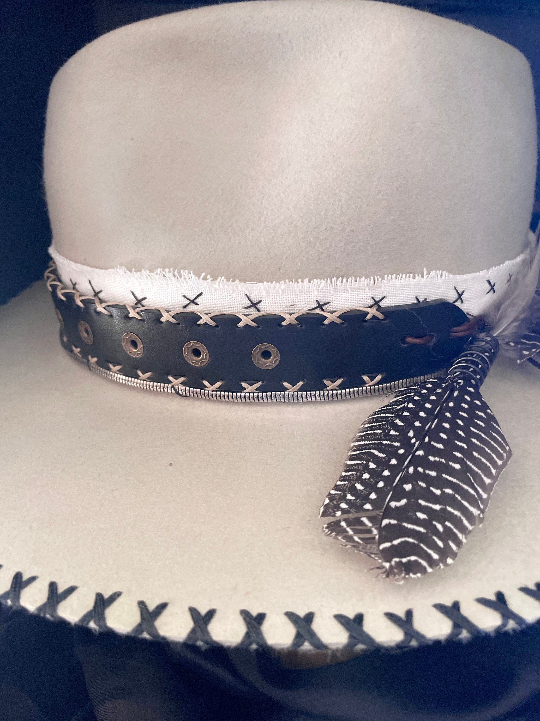 Western Felt Silver Belly Hat / Festival Hat - Etsy