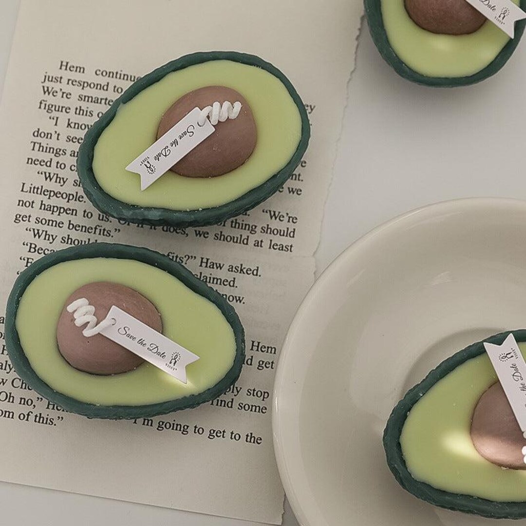 Diy Handmade Cute Avocado Scented Candles - Etsy