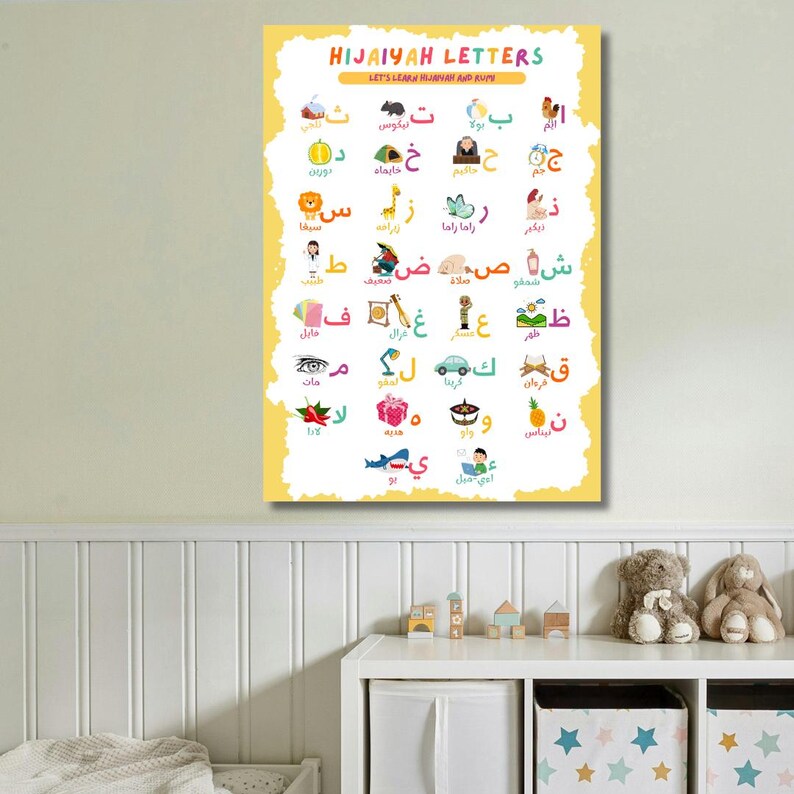 A3 Size Hijaiyah Letters Poster, Hijaiyah Chart Printable, Islamic ...