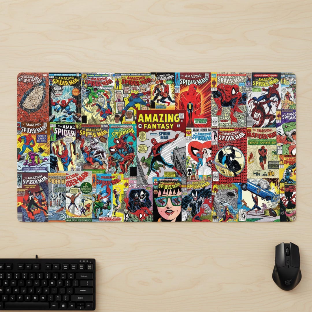 Spider-man Comic Book Desk Mat, Superhero Fan Gift - Etsy