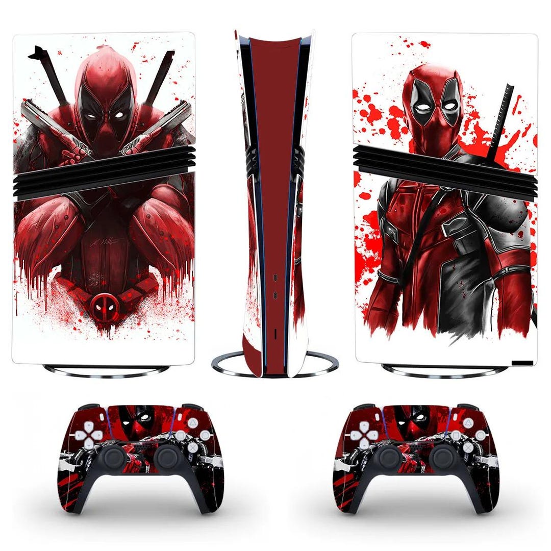 Deadpool PS5 Pro Disc Skin Sticker Vinyl Decal Cover for Console ...