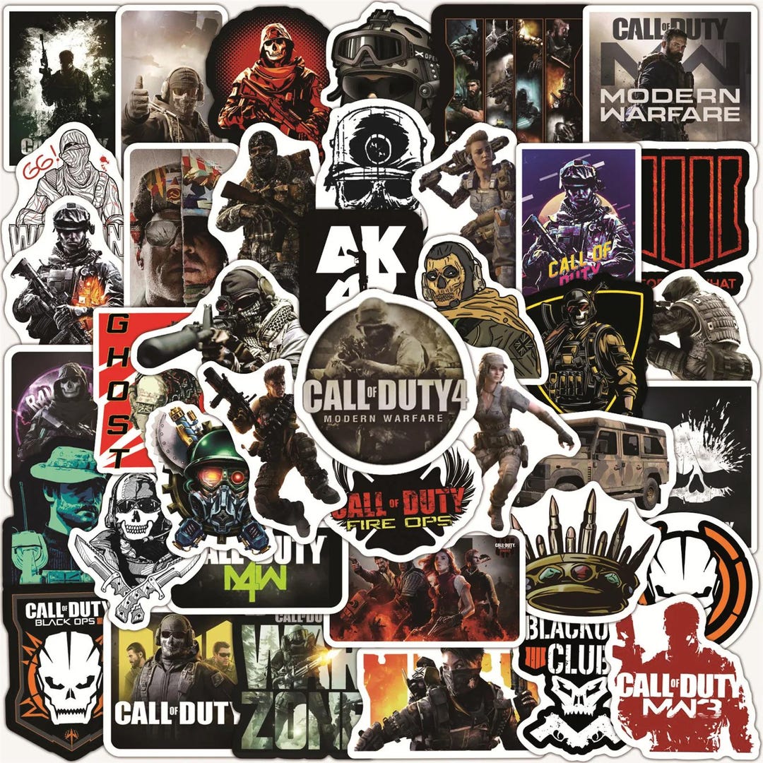 Call of Duty Stickers: Waterproof Vinyl Decals for Gamers (50/100 PCS ...